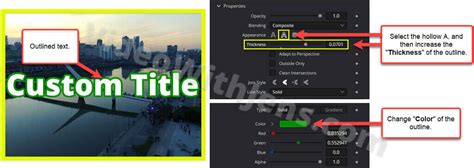 how to outline text in davinci resolve and subtitles
