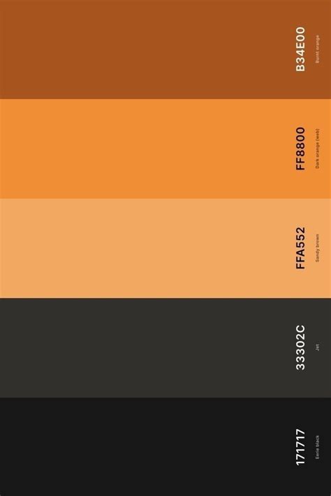Halloween Farbpalette Ideen Orange Und Schwarz Farbpalette Schwarz