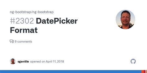 Datepicker Format · Issue 2302 · Ng Bootstrapng Bootstrap · Github