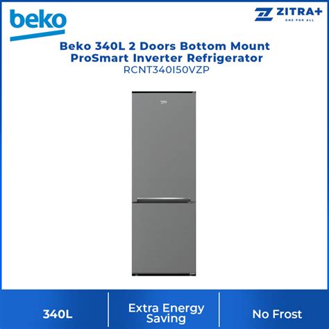 Beko 340l 2 Door Bottom Mount Prosmart Inverter Refrigerator Rcnt340i50vzp 5 Energy