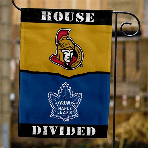 Senators Vs Maple Leafs House Divided Flag Show Your Team Spirit