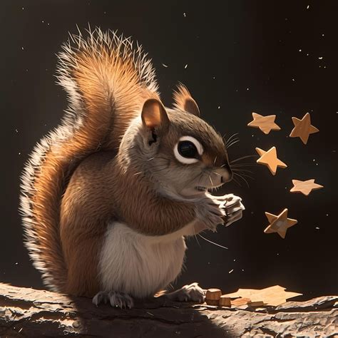 Premium Photo Squirrel Ninja Ready For Action