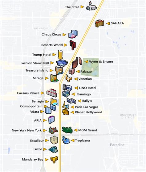 Las Vegas Hotel Map 2024 Berta Vivianna