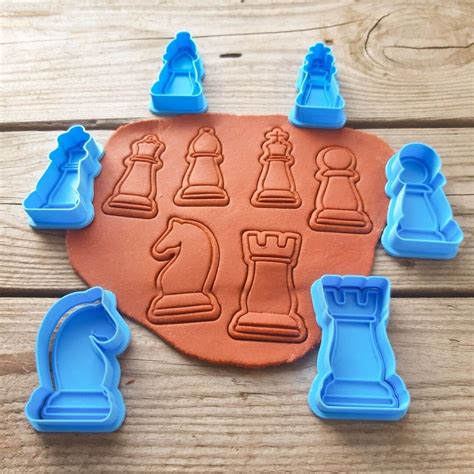 Chess Cookie Cutters Full Set Of 6 T For Chess Lovers Chess