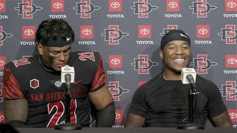 Sdsu Football Players Tano Letuli And Marquez Cooper Post Game After