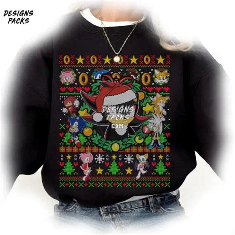 Sonic The Hedgehog Christmas Gamer Xmas Sonic Shadow Ugly Christmas Pn