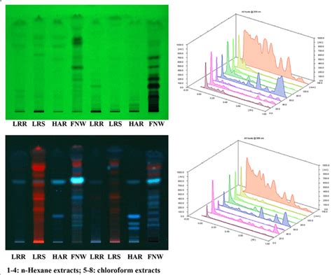 Hptlc Profile Of Sequential N Hexane And Chloroform Extracts Of Various