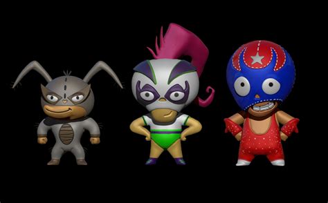 Archivo Stl Pack 3 Luchadores Mucha Lucha・diseño De Impresión En 3d