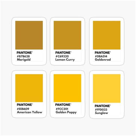 Gold Pantone Color Palette
