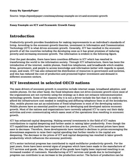 📗 Essay Example On Ict And Economic Growth