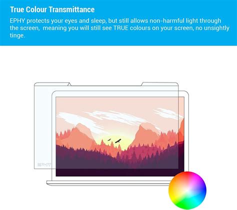 Ephy Anti Blue Light Screen Protector Filter Blue Blocking Computer Monitor Screen Protector