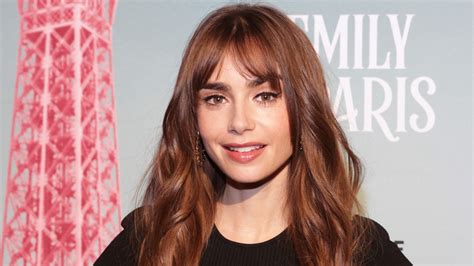 Lily Collins Bangs Haircut