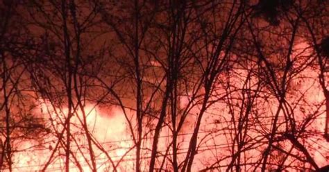 Video Massive Fire Spreads At Baltimore Wood Supplier Cbs Baltimore
