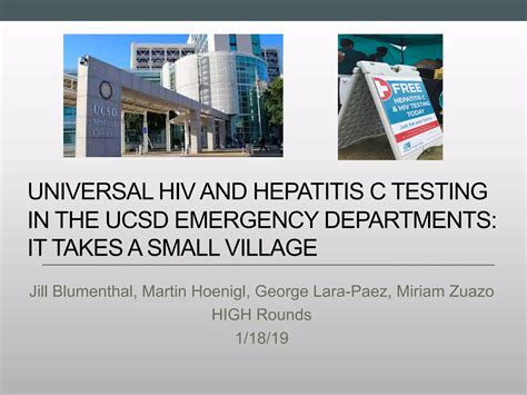 Universal Hiv And Hepatitis C Testing In The Ucsd Emergency Departments It Takes A Small