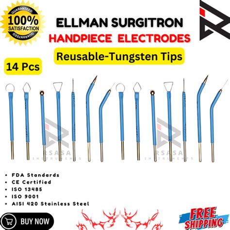 Set Of 14pcs Ellman Surgitron Skin Cautery Electrodes Reusable Tungsten