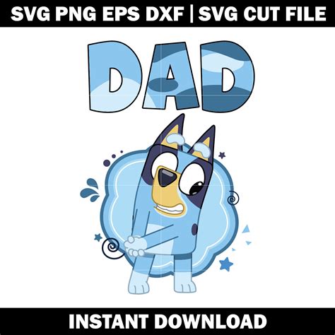 Bluey Dad Cartoon Design Svg Bluey Cartoon Svg Logo File S Inspire