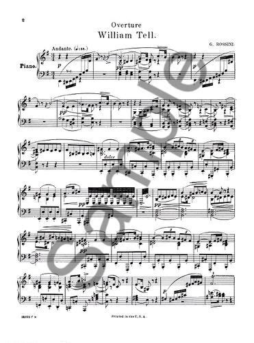 William Tell Overture Von Gioachino Rossini Klaviernoten Gs26791