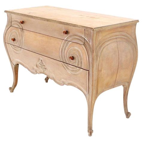 Carved 1930s Bombay Commode Dresser Or Cabinet With Bakelite Pulls On