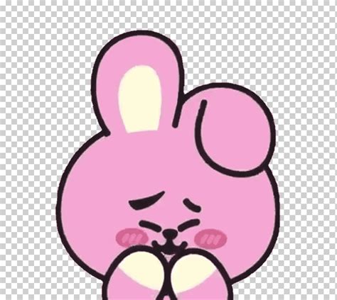 تنزيل مجاني التوضيح أرنب وردي ، Bts الخبز ملصقا البسكويت ، Bt21