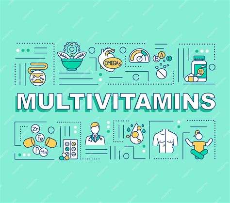 Premium Vector Multivitamin Colorful Illustration