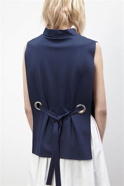 Yuji Dicky Top Navy In 2025 Tops Fashion Shirt Designs