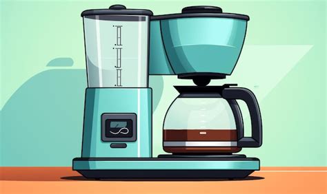 Smart Coffee Maker Flat Design Side View Technology Theme Animation