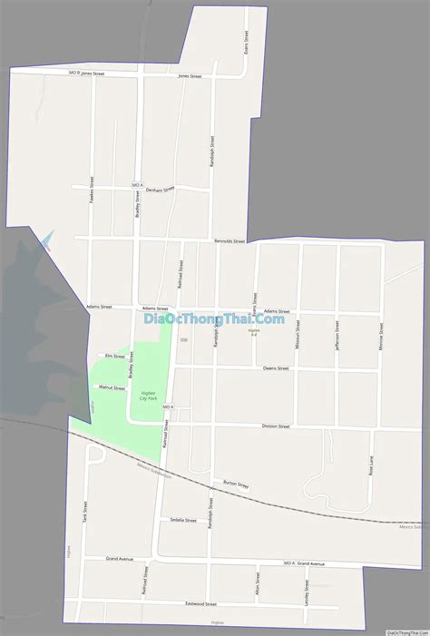 Map Of Higbee City Thong Thai Real