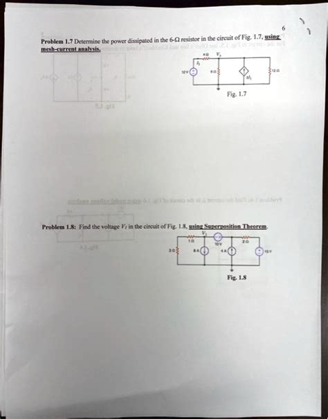 Problem 17 Determine The Power Dissipated In The 6 Resistor In The