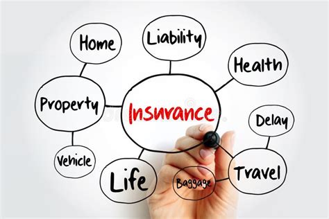 Insurance Mind Map With Marker Concept For Presentations And Reports