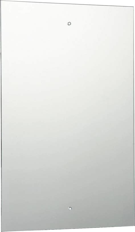 45 X 30cm Rectangle Frameless Bathroom Mirror With Pre Drilled Holes