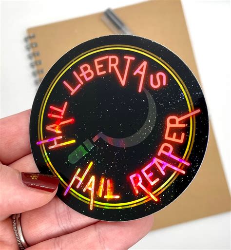 Sticker Holographic Red Rising Sticker Hail Libertas Hail Reaper