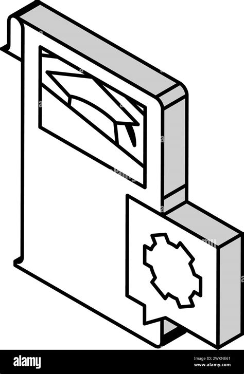 College Campus Teacher Isometric Icon Vector Illustration Stock Vector