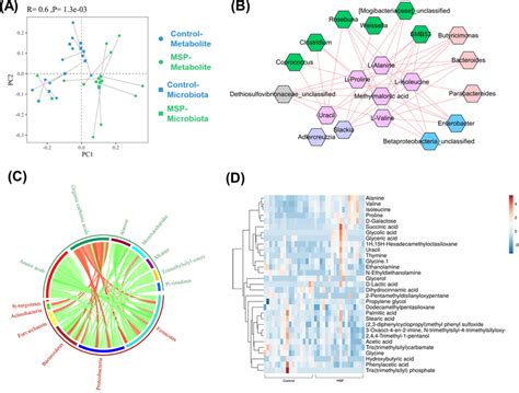 Correlation Analysis Between Fecal Microbiota And Metabolites The Download Scientific Diagram