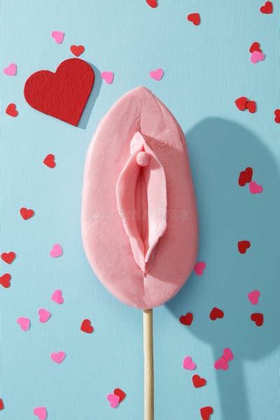 Sweet Candy In The Form Of A Female Vagina Pleasure Oral Sex Concept