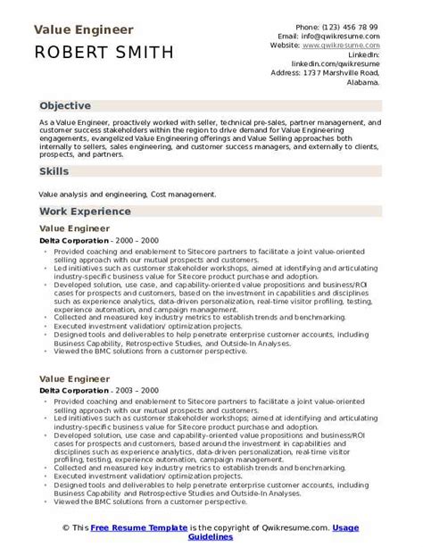 10 Value Engineer Resume Samples And Templates For 2025