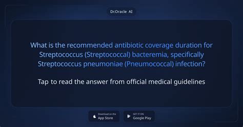 What Is The Recommended Antibiotic Coverage Duration For Streptococcus