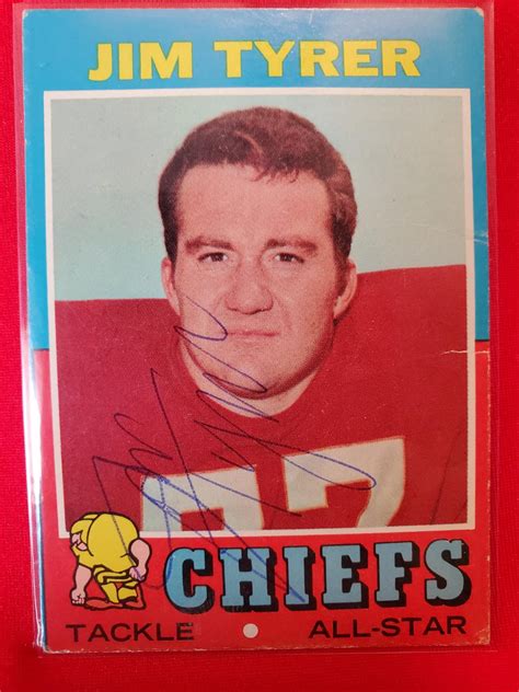Jim Tyrer Authentic Hand Signed 1971 Topps Card Autographed Future Hof