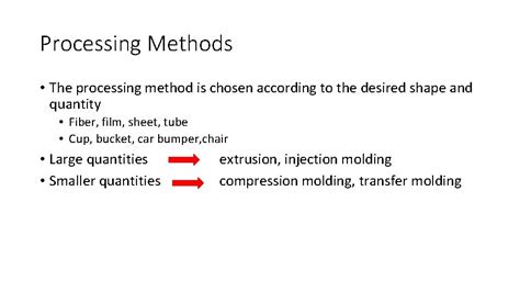 Polymer Processing Classification Of Polymer Processes Major Processes