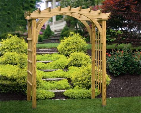 Wooden Roman Arch Arbor Green Acres Outdoor Living