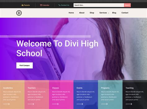 Download A Free Header And Footer Template For Divis High School Layout Pack High School