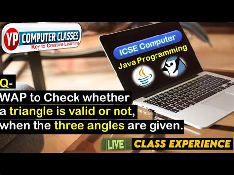 Triangle Program In Java WAP To Check Whether The Triangle Is Valid Or Not YP Computer