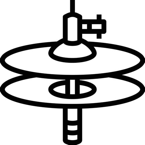 Hi Hat Music Musical Instrument Outline Icon 14359371 Vector Art At