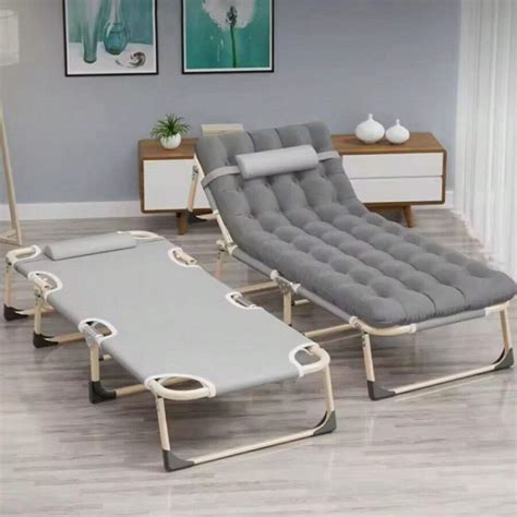 Cama Plegable Para Adultos Sillón Reclinable Tumbona Solar Cama