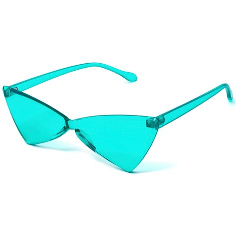 Triangle Rimless Sunglasses One Piece Candy Color
