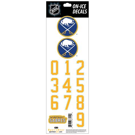 Buffalo Sabres Official Nhl On Ice Blue Helmet Decals House Of Hockey