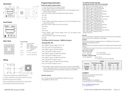 Led Eapl H3pt Mu Digital Multifunction Timer 240v Ac At ₹ 1330piece