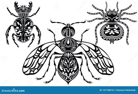 Insect Illustration Drawing Engraving Ink Line Art Vector