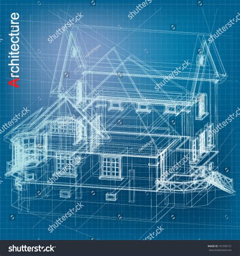 Urban Blueprint Vector Architectural Background Part Stock Vector Royalty Free 101939131
