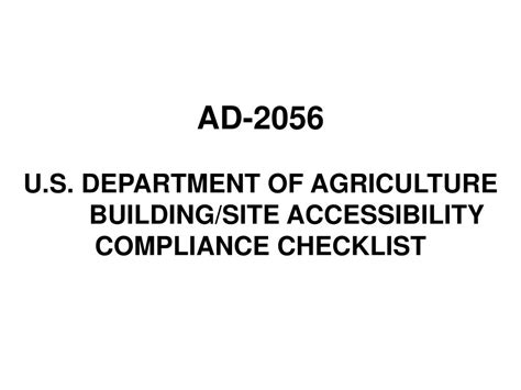 Ppt Interagency Building Accessibility Checklist Powerpoint