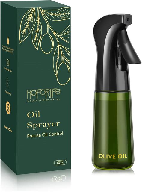 Hoforife 6oz Glass Olive Oil Sprayer Bottle For Cooking